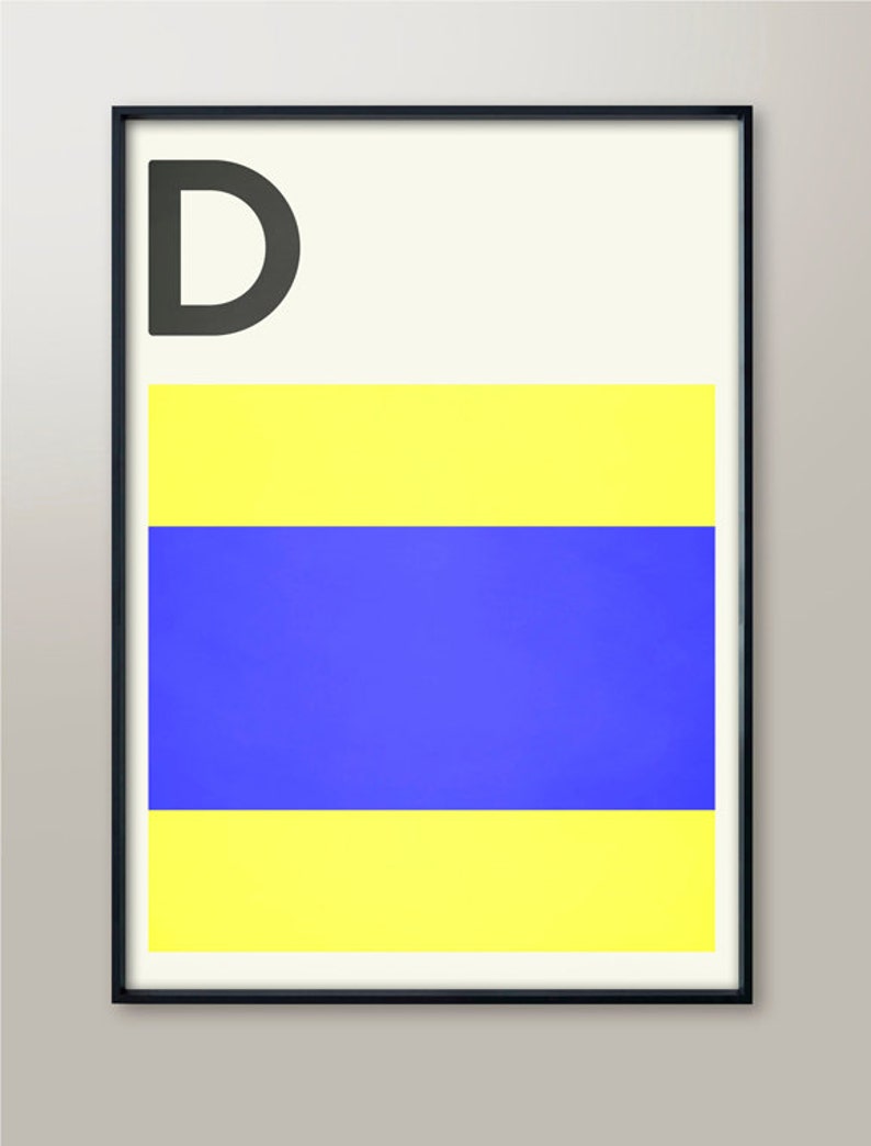 Naval Flag Letter D Nautical Art Naval Signal Nautical - Etsy