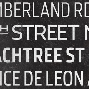 Atlanta Georgia Subway Sign Typography Print Bus Scroll / - Etsy