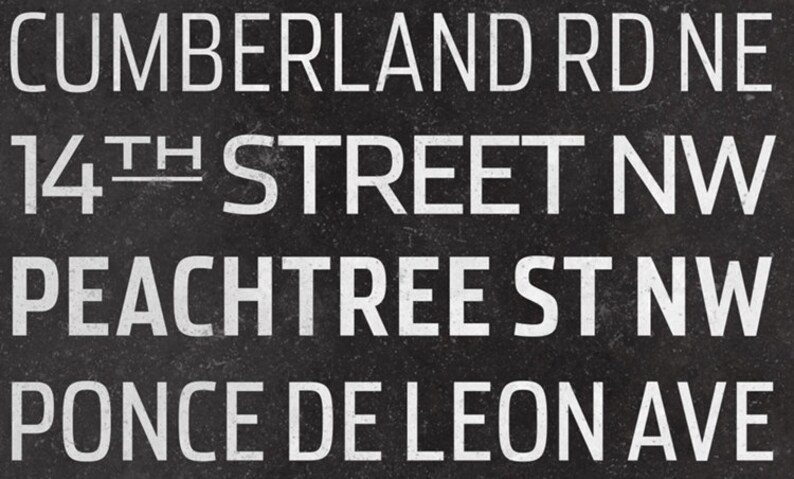 Atlanta Georgia Subway Sign Typography Print Bus Scroll / - Etsy