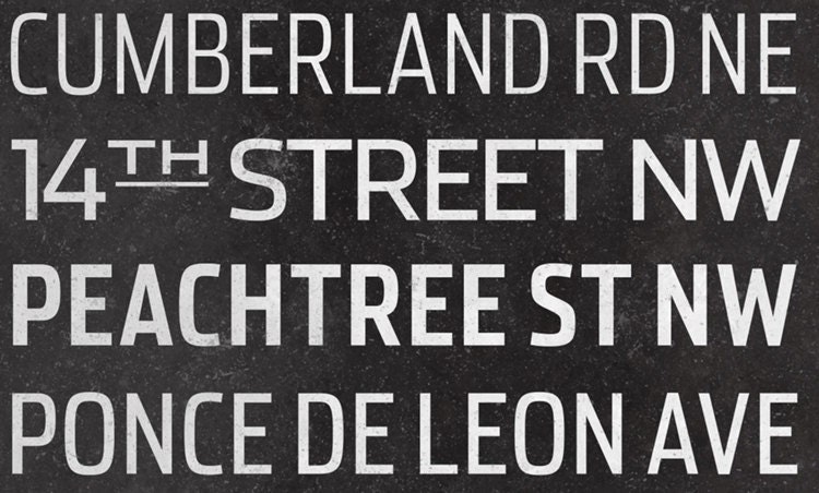 Atlanta Georgia Subway Sign Typography Print Bus Scroll / - Etsy