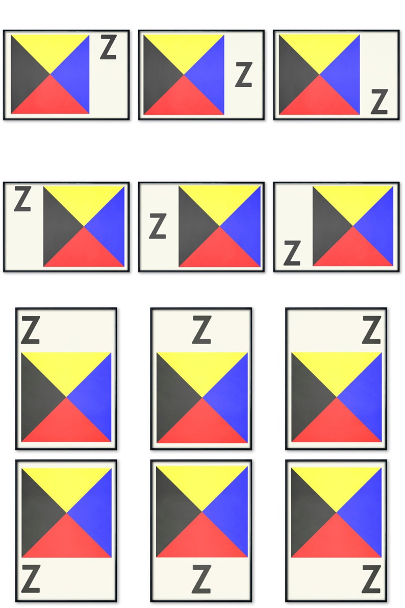 Naval Flag Signalling Codes Letter Z Naval Flags Naval Etsy