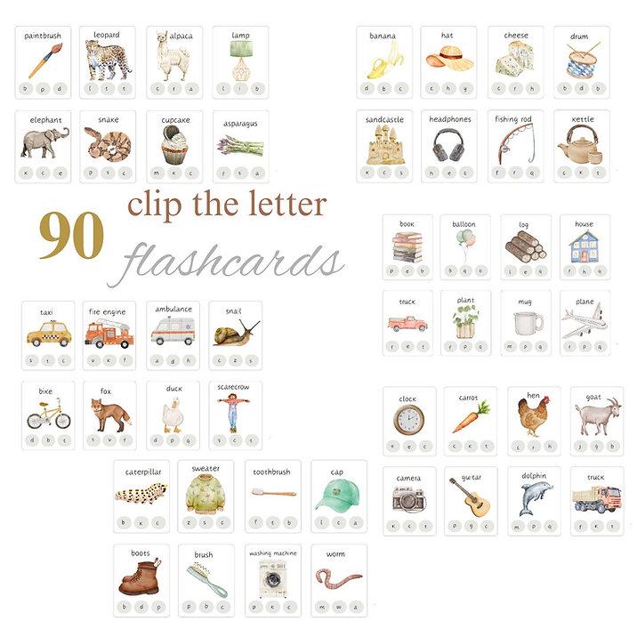 90 Alphabet Sound Flashcards for Kids - Printable 12-page Phonics ...