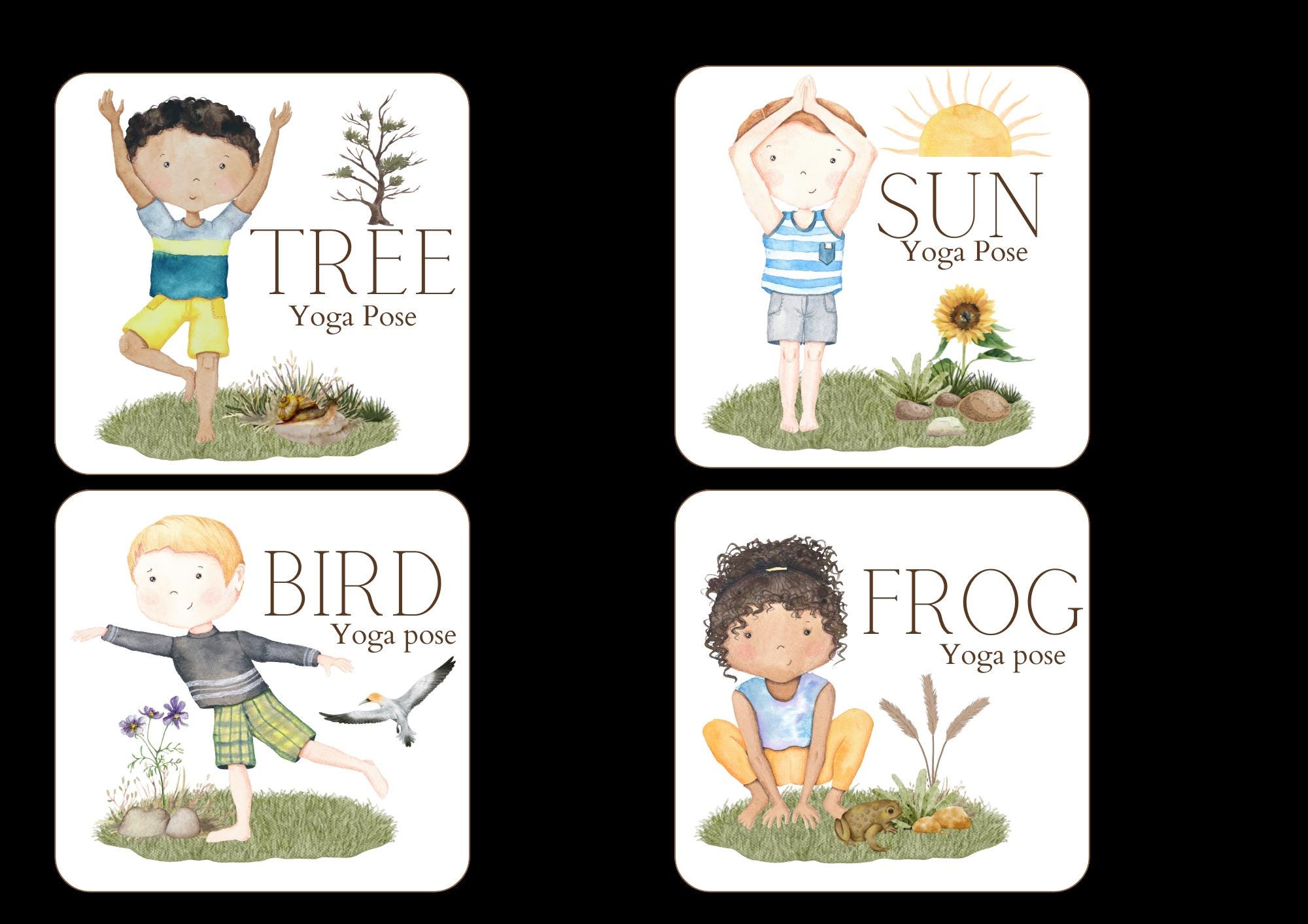 Mindfulness Pack for Kids – Forest Breathing Mat, Animal Tracing ...