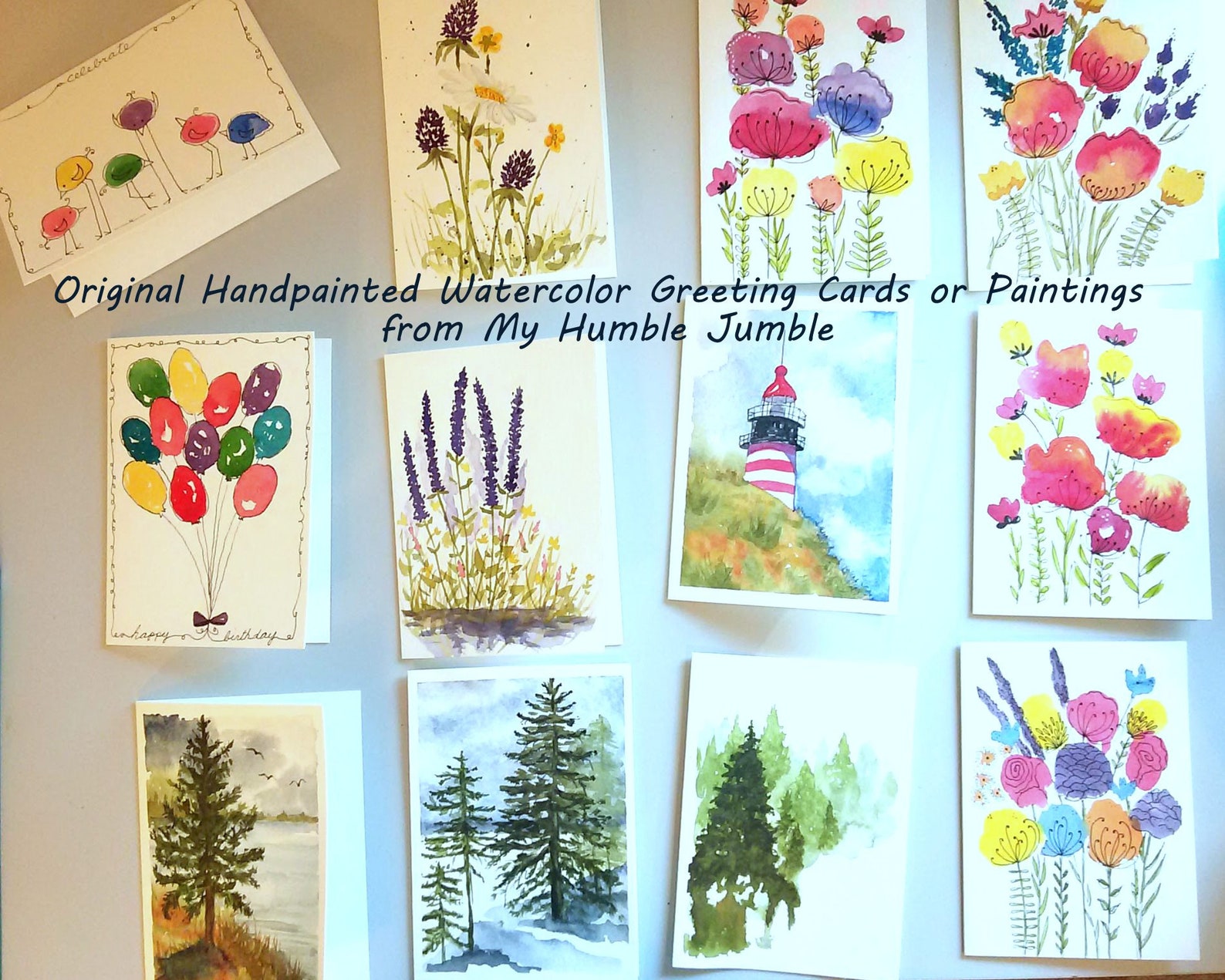 WATERCOLOR PAINING or Greeting Card Hand Painted Note Card - Etsy UK