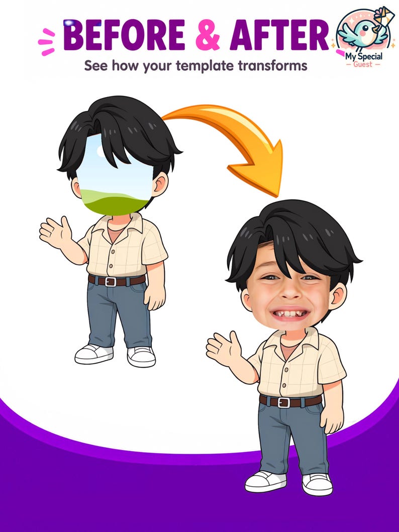 Editable Saja Boys Photo Frame Template, Add Your Face, 9 Canva Designs ...