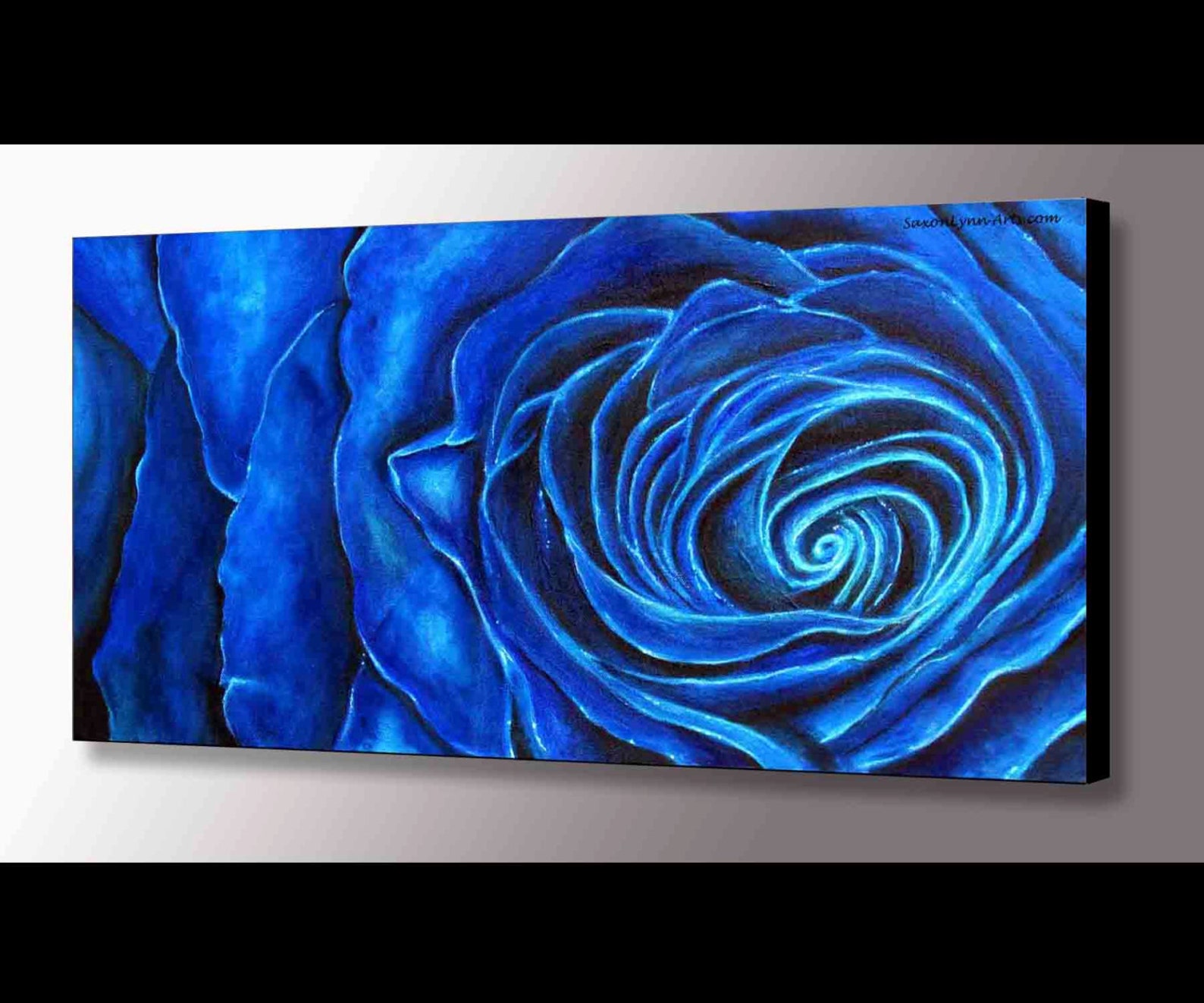 Blue Rose Painting Witchy Decor Twin Peaks Blue Rose - Etsy