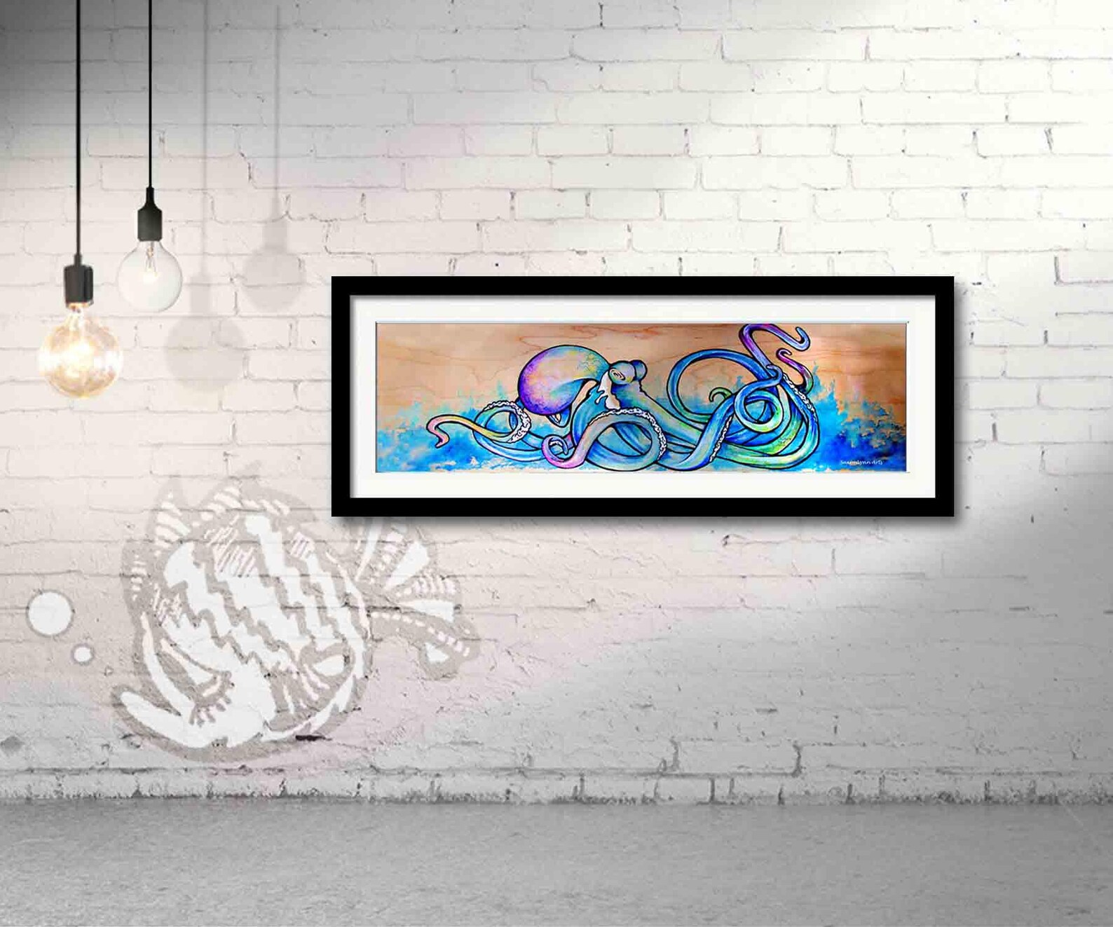 Blue Octopus Art Octopus Wall Art Octopus Painting Octopus Canvas Surf ...