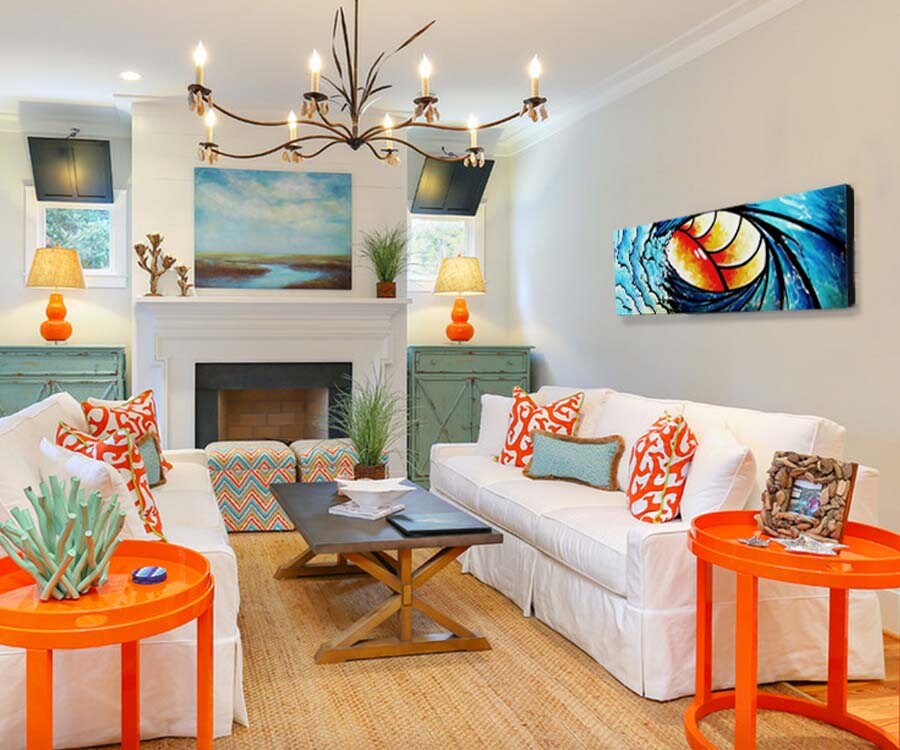 Wave Canvas Surf Decor Ocean Waves Children Art Ocean - Etsy