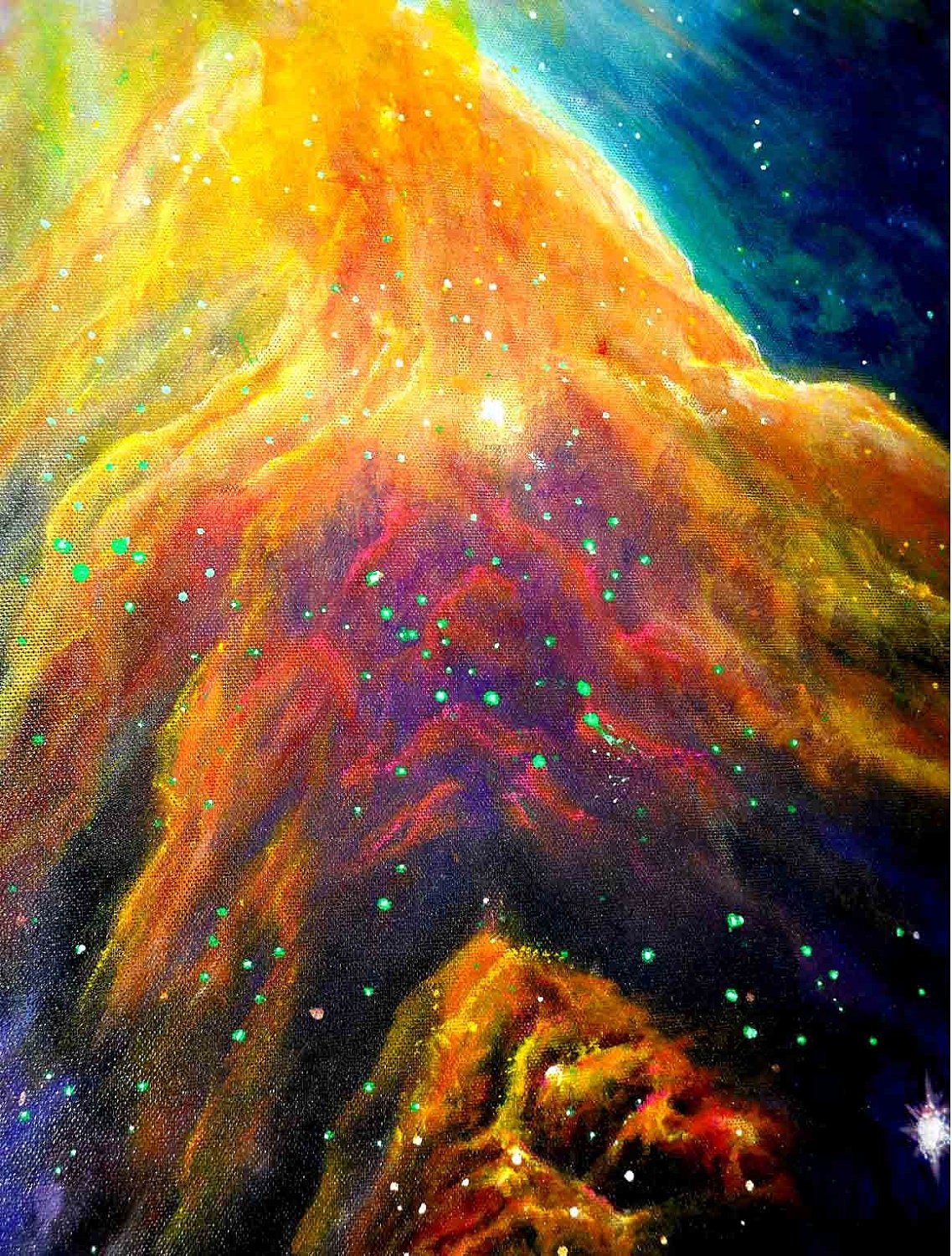 Orion Nebula Painting Science Wall Art Geek Decor Geek Gift Nerd Art ...