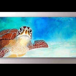 Sea Turtle Art Turtle Painting Ocean Art Animal Artwork Kids Bedroom ...