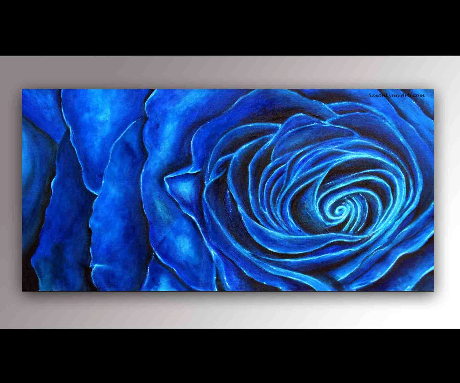 Blue Rose Painting Witchy Decor Twin Peaks Blue Rose - Etsy