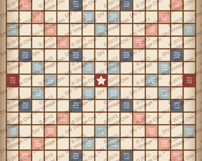 Personalized Scrabble Board - Printable JPG File - 12 X 12 Inches - Etsy