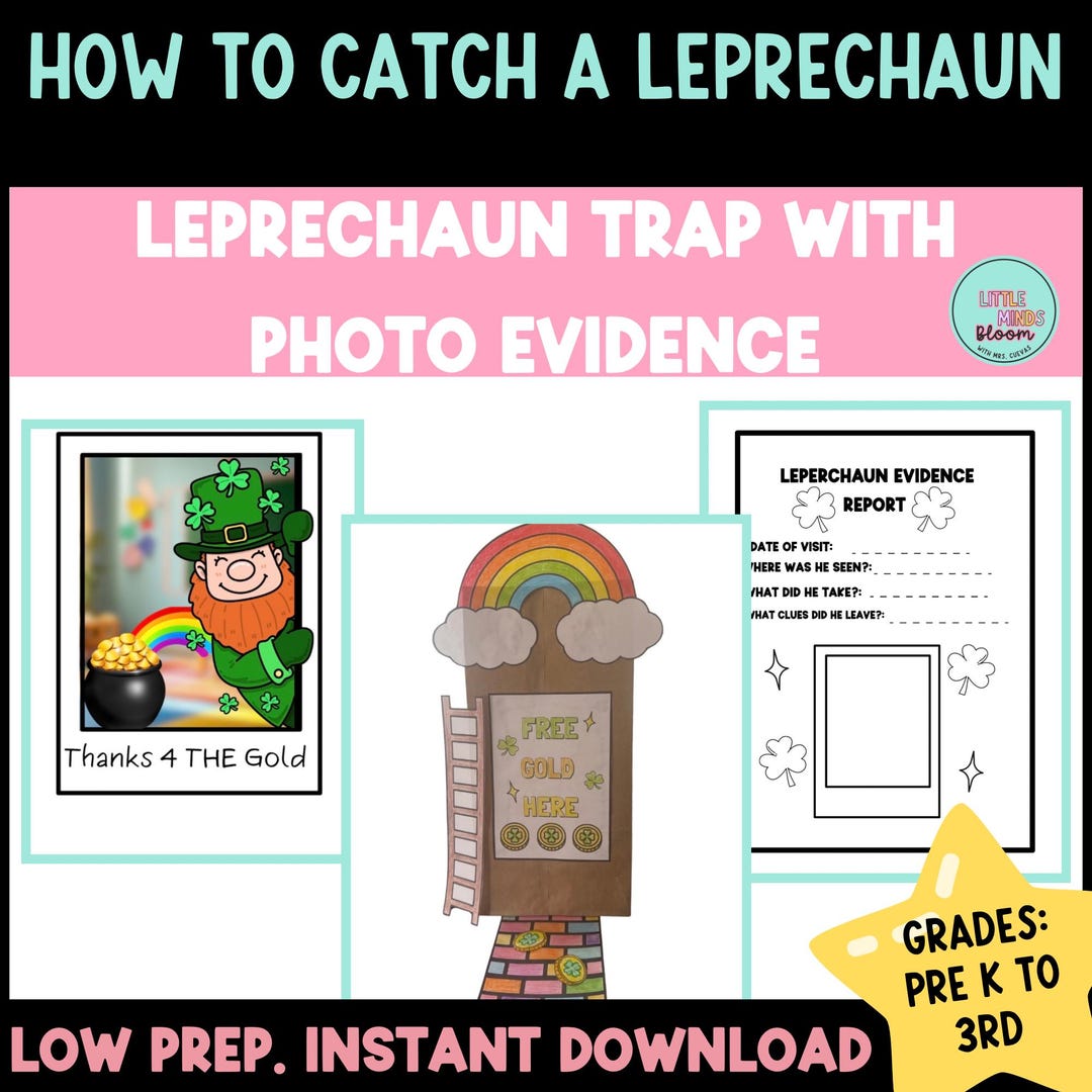 How to Catch a Leprechaun Trap Printable Activity | St. Patrick’s Day ...