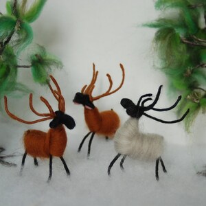 Reindeer Handmade Holiday Decoration Wire Wrapped Needle - Etsy
