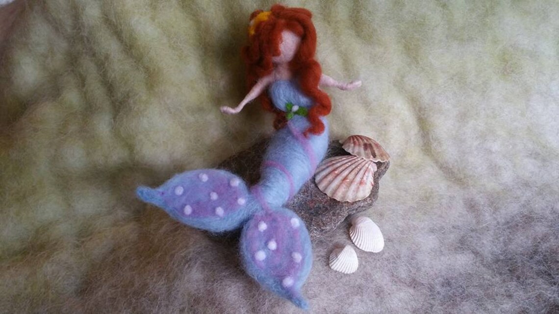 Needle Felted Mermaid Handmade All Natural Waldorf | Etsy