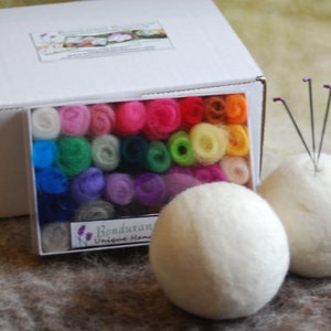 DIY Dryer Ball Kit Wool Play Ball for Kids or Dogs or Dryer Ball 100% ...