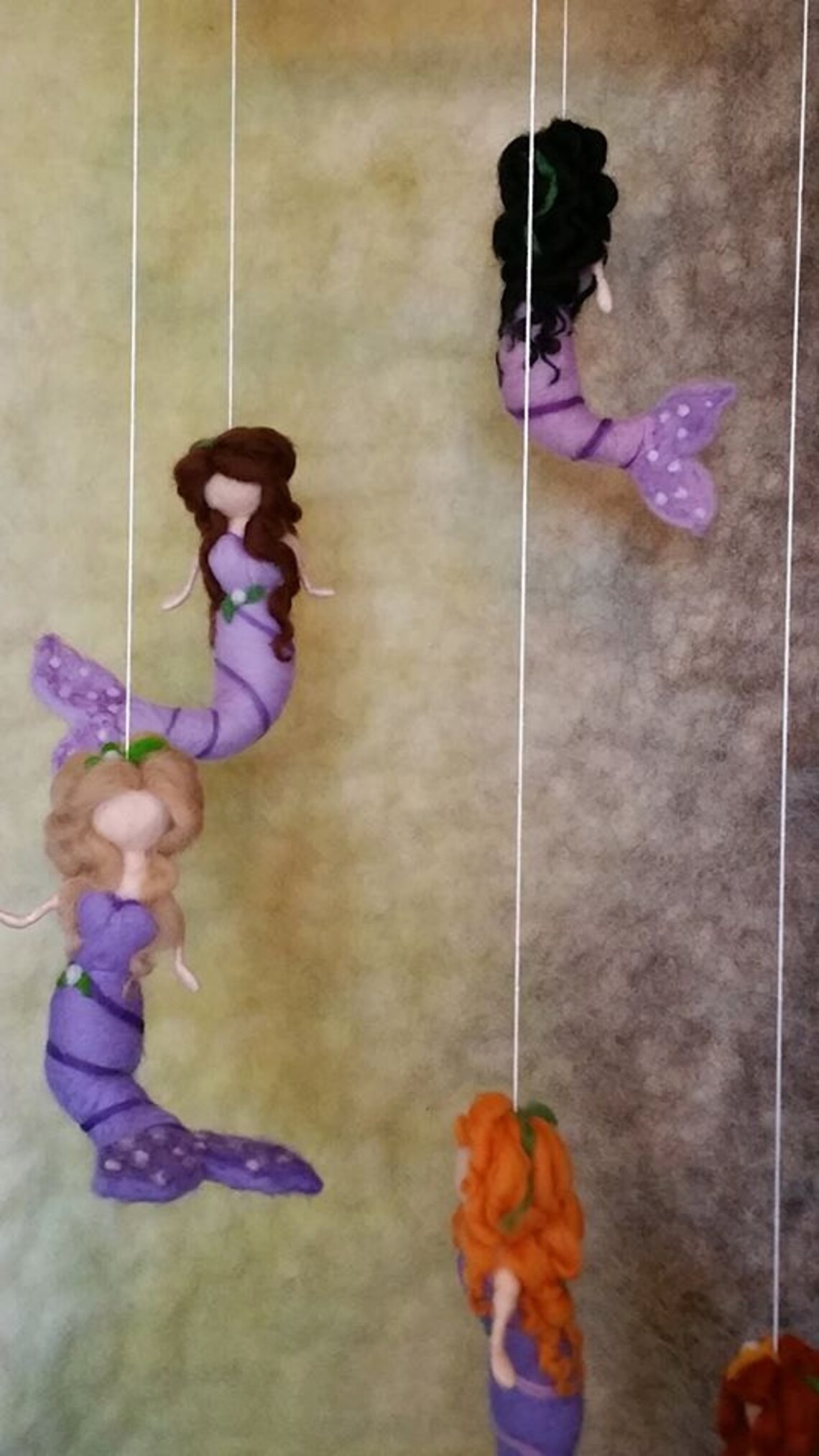 Mermaid Mobile 5 Mermaids of the Sea Beautiful Long Hair. - Etsy