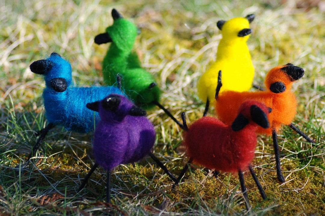 Felted Sheep Rainbow Flock of Many Colors Pick Your Color - Etsy