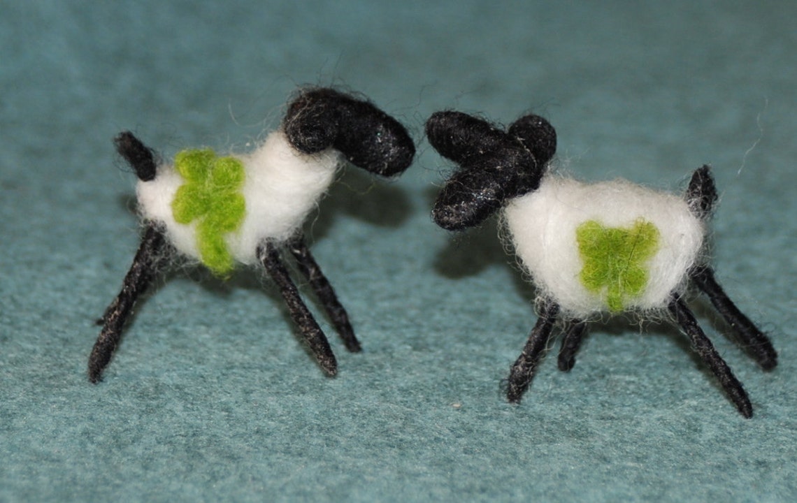 Felted Sheep Lucky You Lucky Ewe St Patricks Day Irish Green | Etsy