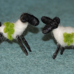 Felted Sheep Lucky You Lucky Ewe St Patricks Day Irish Green Tiny ...