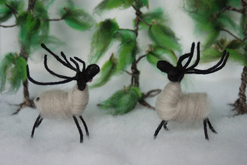 Reindeer Handmade Holiday Decoration Wire Wrapped Needle | Etsy