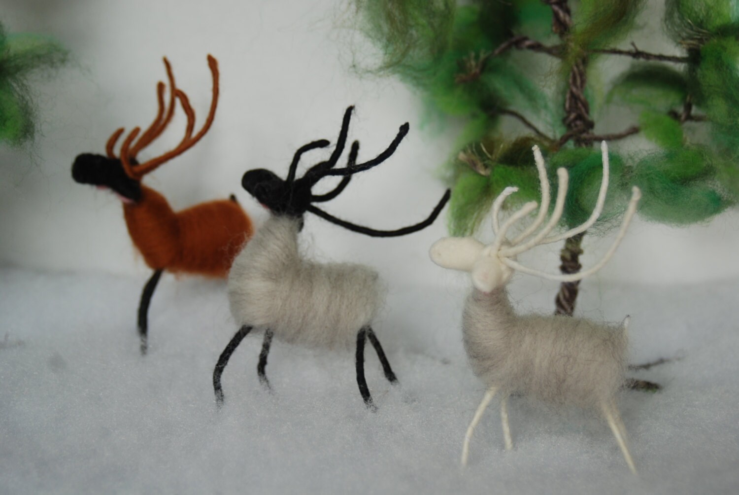 Reindeer Handmade Holiday Decoration Wire Wrapped Needle | Etsy