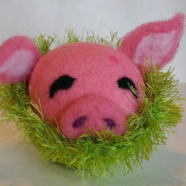 Felted Pig - Etsy