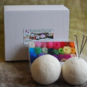 DIY Dryer Ball Kit Wool Play Ball for Kids or Dogs or Dryer Ball 100% ...