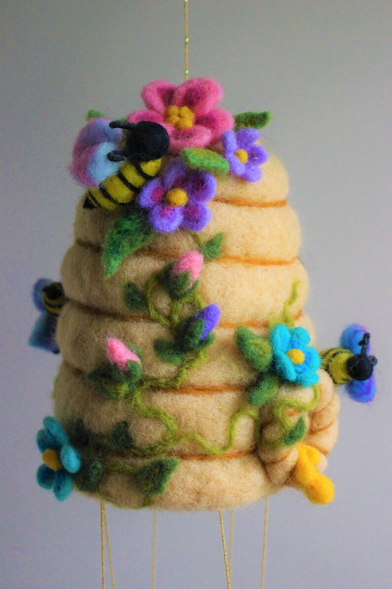 Bee Hive Mobile gefilzt Gefilzte Bienen Honigbienen mit - Etsy.de
