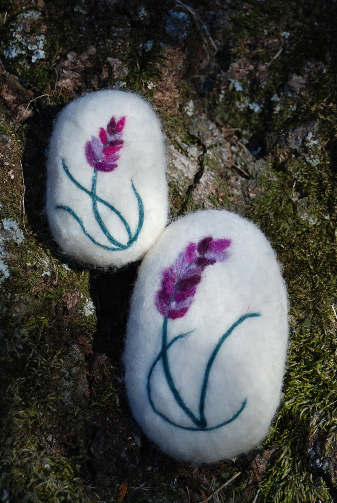 Felted Soap Fine Merino Wool Lavender Soap Set of 2 Bars 1 - Etsy