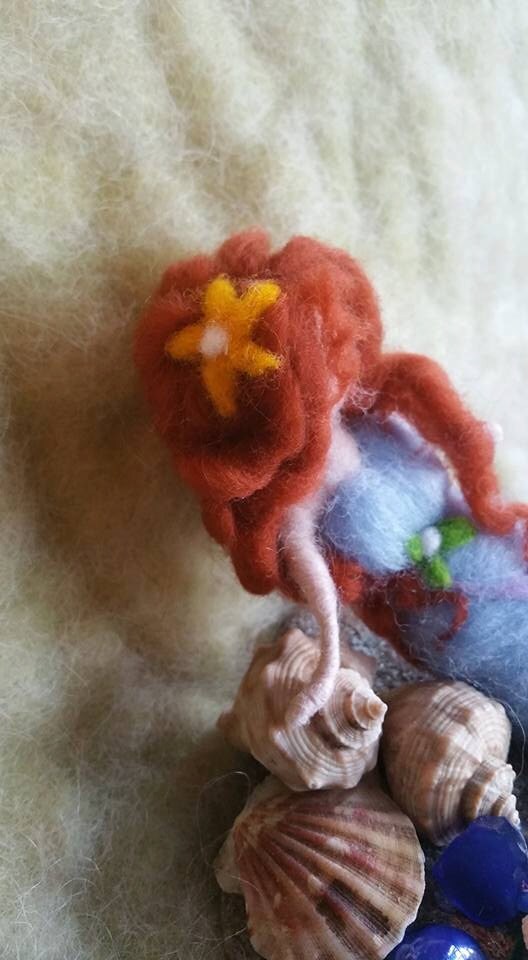 Needle Felted Mermaid Handmade All Natural Waldorf | Etsy