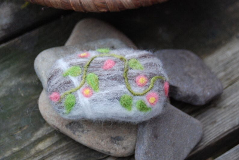 Felted Soap Fine Merino Wool Vine of Roses Lavendergrape Seed - Etsy