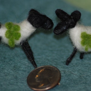 Felted Sheep Lucky You Lucky Ewe St Patricks Day Irish Green Tiny ...