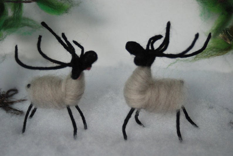 Reindeer Handmade Holiday Decoration Wire Wrapped Needle | Etsy