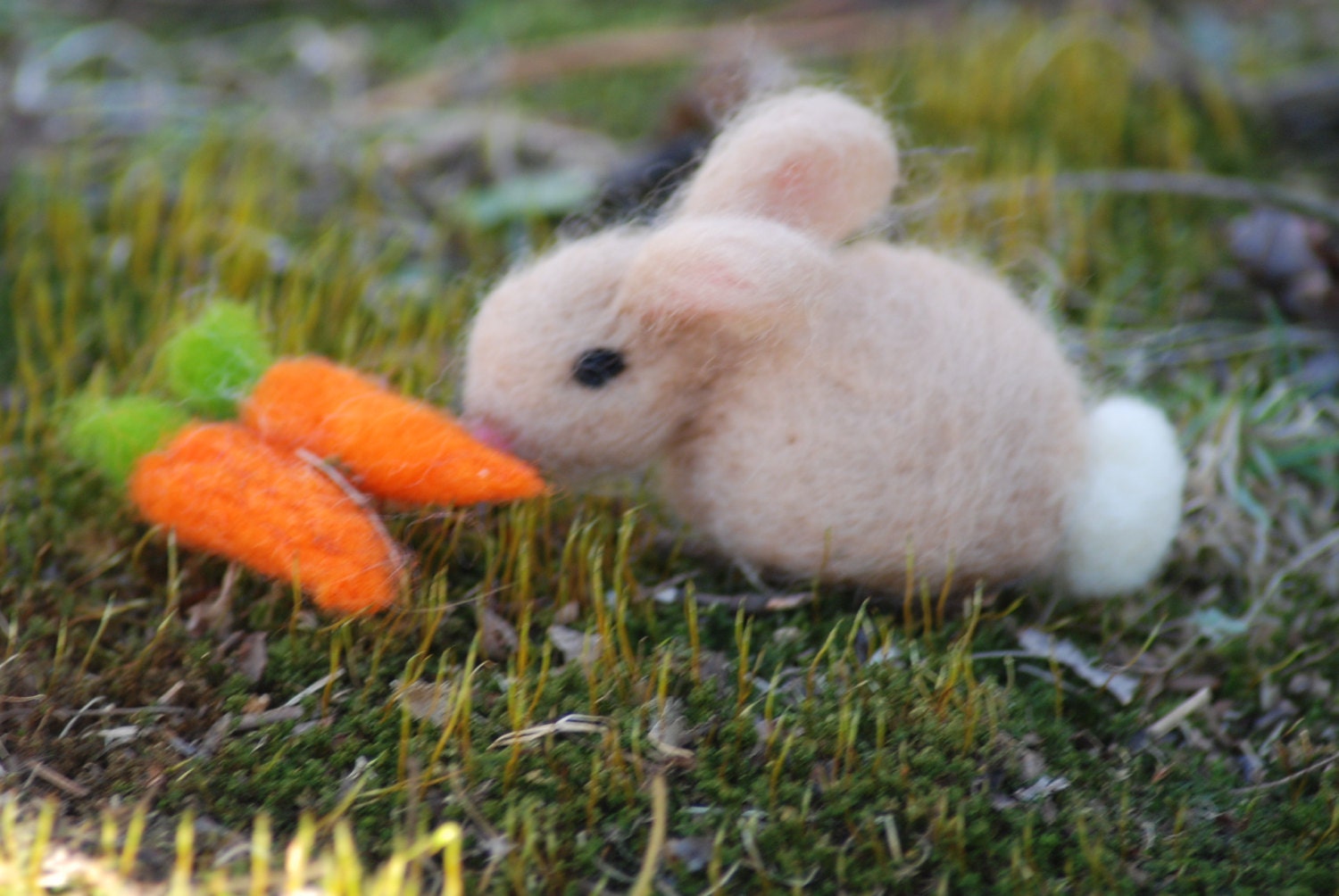 Needle Felted Easter Bunny Needle Felted Bunny With 1 - Etsy