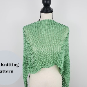 Easy Lightweight Shawl Knitting Pattern / Digital Download Warm Weather ...