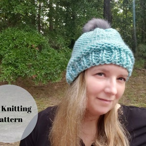 Quick Ribbed Hat Knitting Pattern, Easy Knitting Pattern, DIY Beanie ...