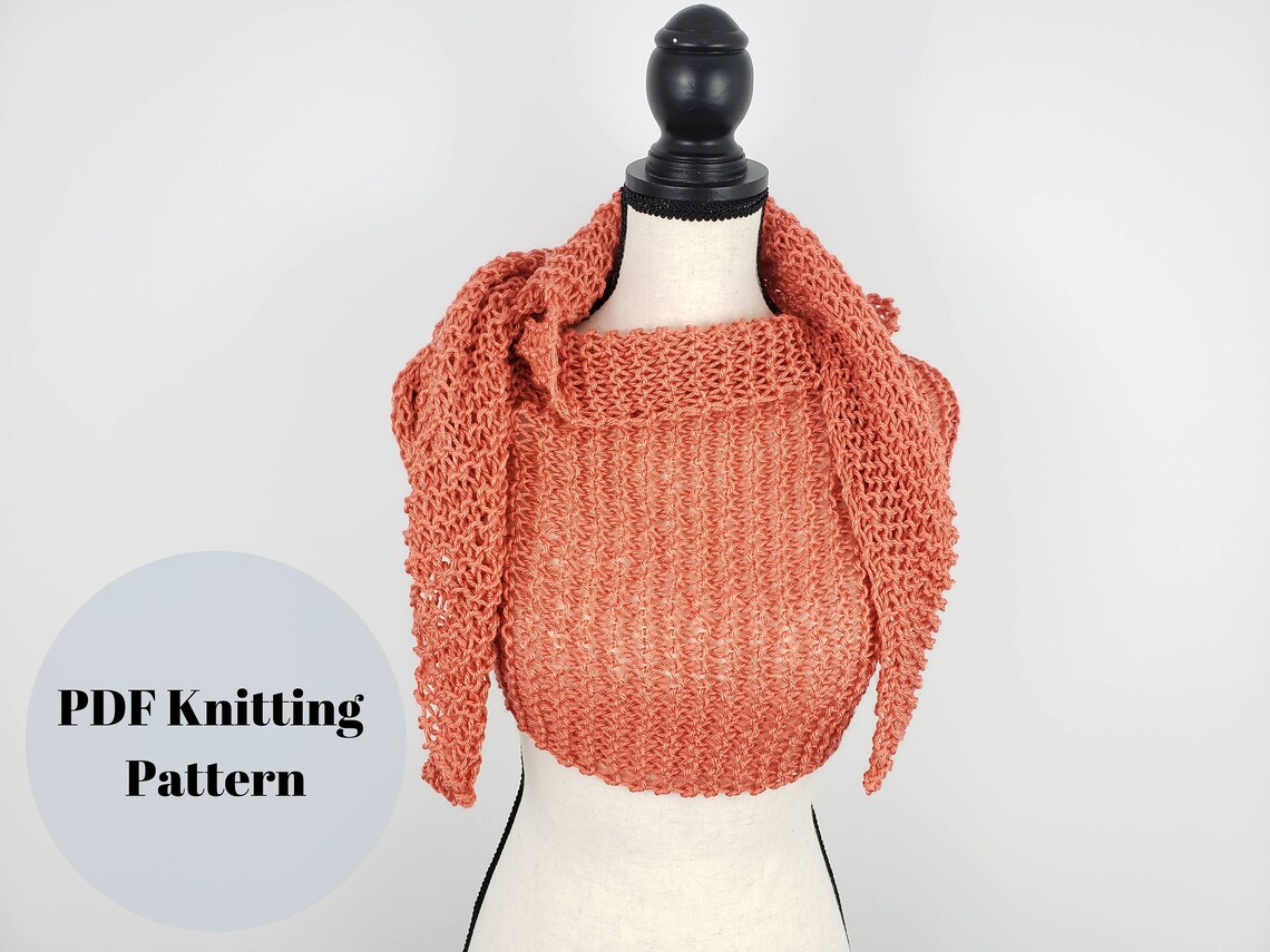 Easy Lightweight Shawl Knitting Pattern / Digital Download Warm Weather ...