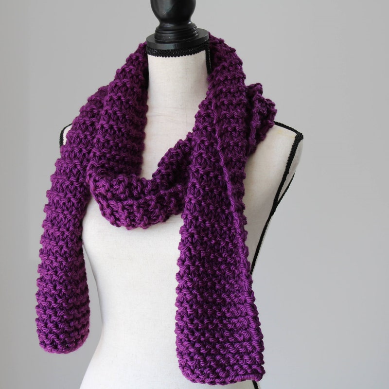 Knit Scarf Purple - Etsy