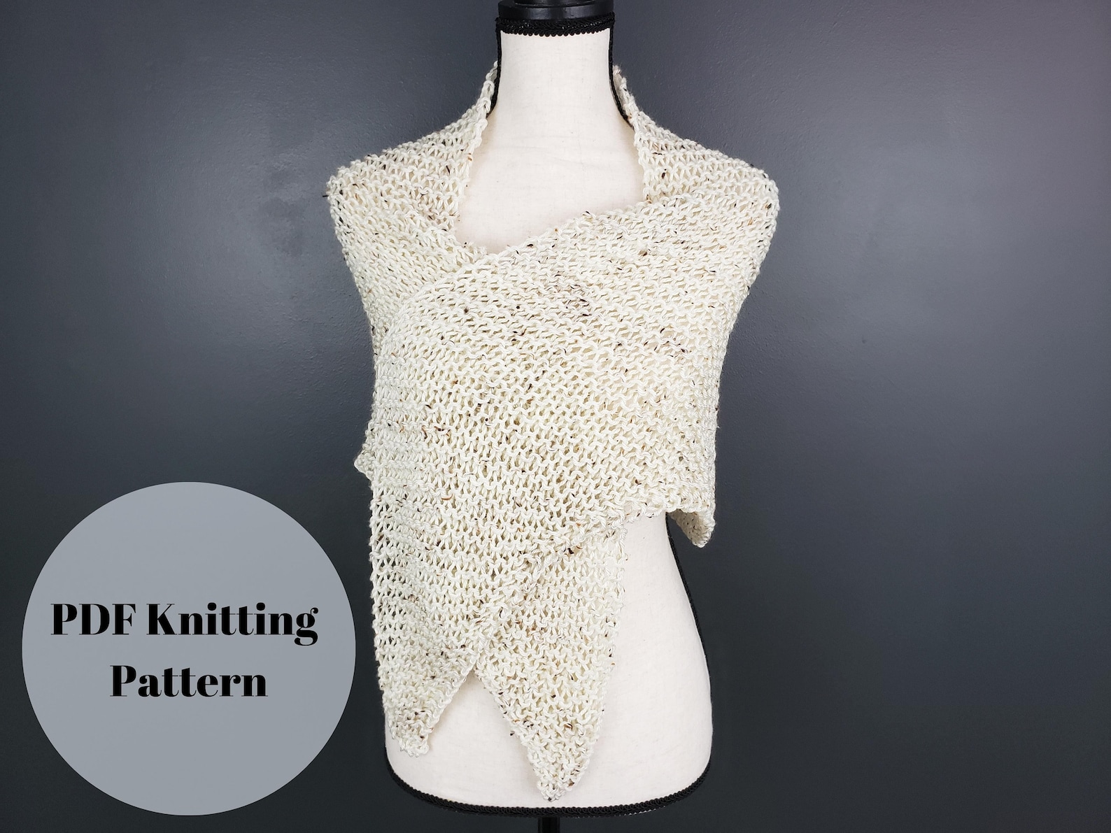 Easy Lightweight Shawl Knitting Pattern / Digital Download Warm Weather ...
