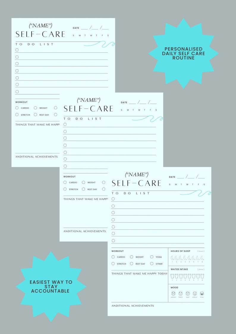 Personalised Digital Self Care Routine - Etsy