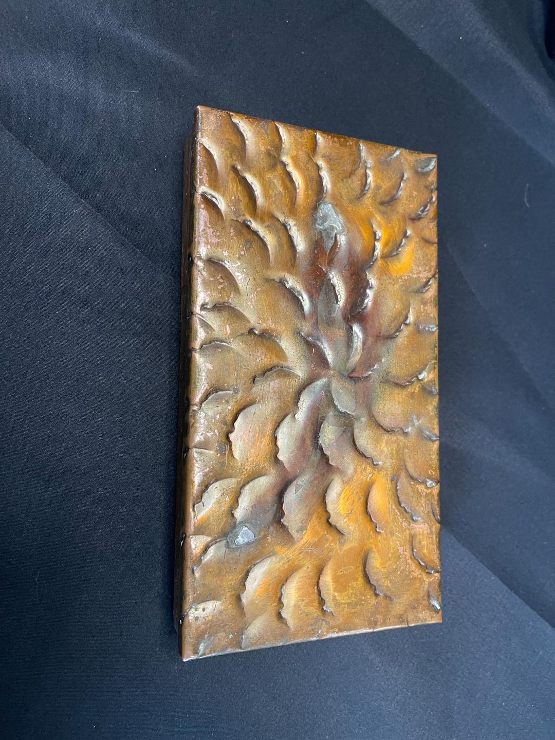 Antique Arts & Craft Hand Hammered Solid Copper Box With Lid - Etsy
