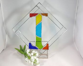 Initial Stained Glass | Etsy