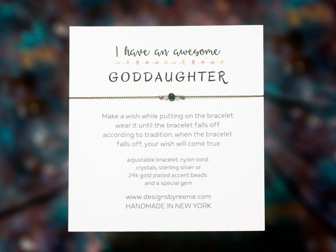 Friendship Bracelet, Wish Bracelet, Goddaughter Wish Bracelet, Healing ...