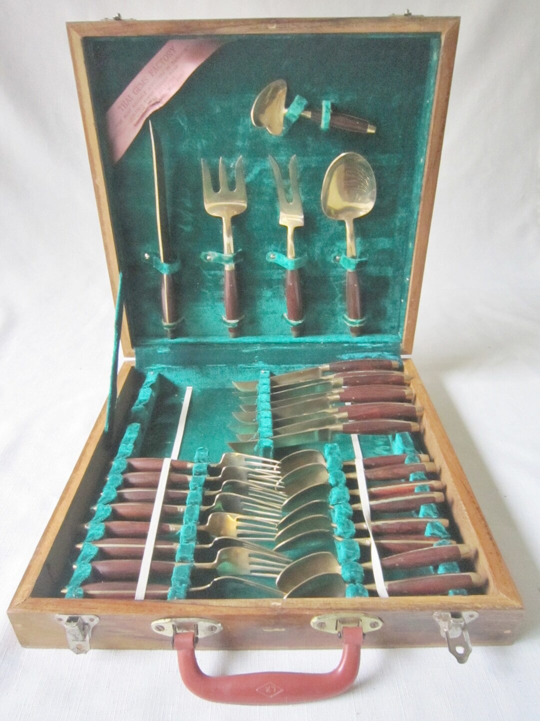 Vintage Thai Gem Factory Cutlery Dinnerware/desert Set - Etsy