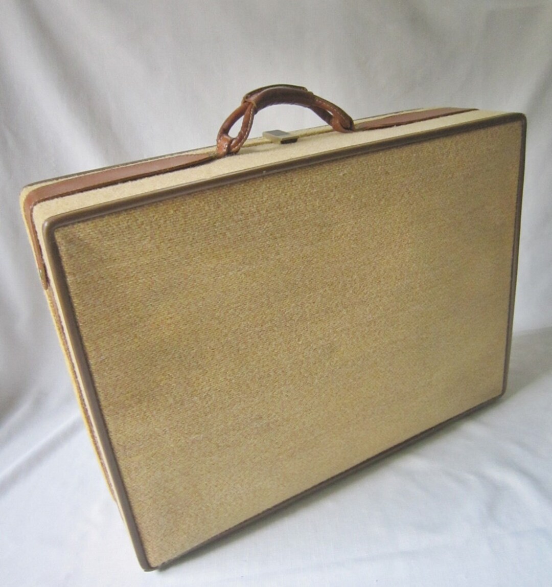 Vintage Tweed Hartman Luggage Suitcase, Large - Etsy