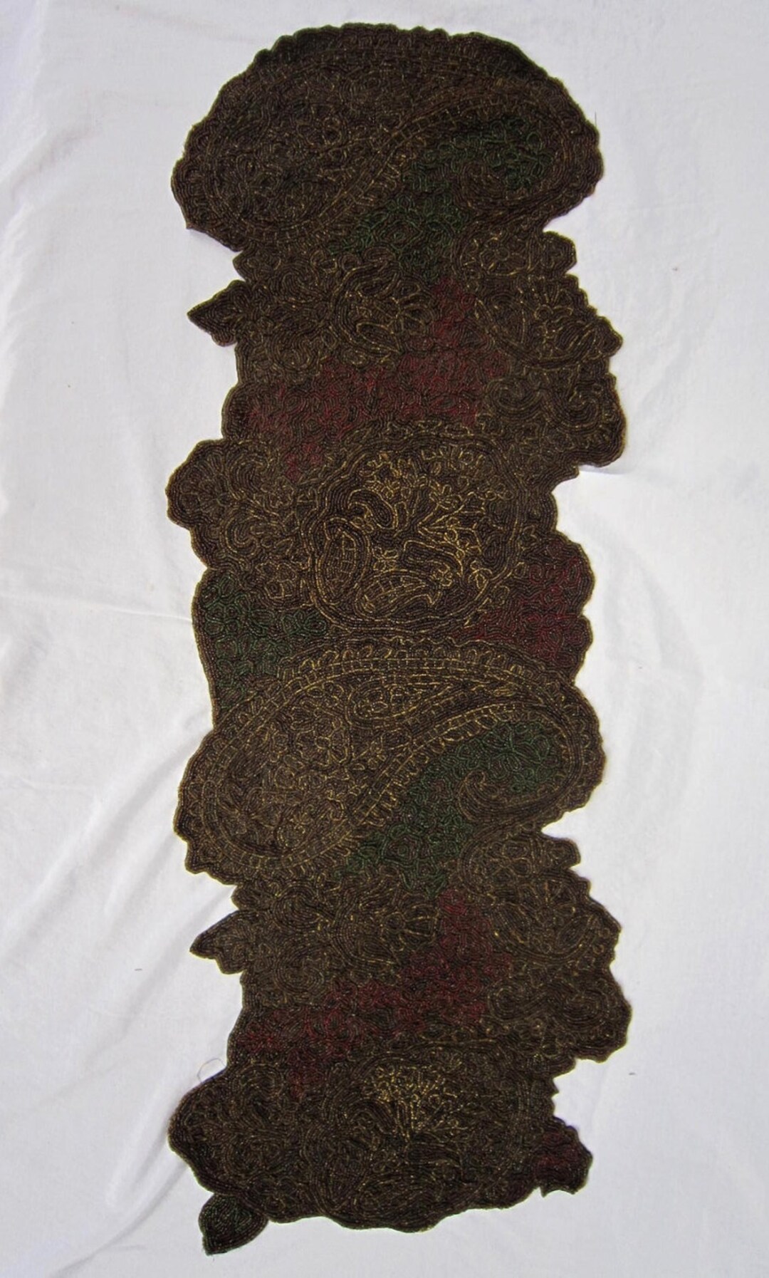 Victorian Beadwork Textile, Beadwork on Felt - Etsy