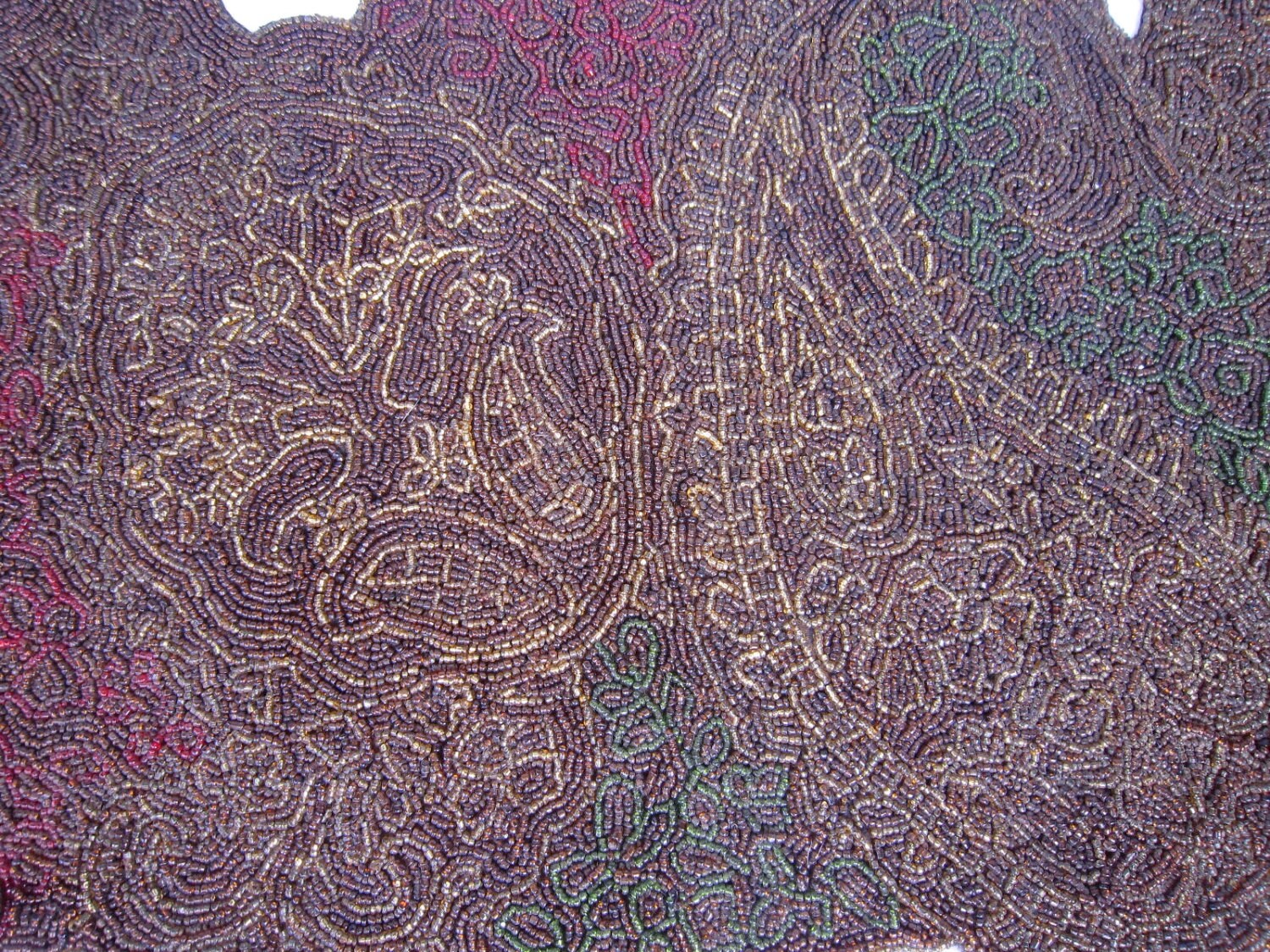 Victorian Beadwork Textile, Beadwork on Felt - Etsy