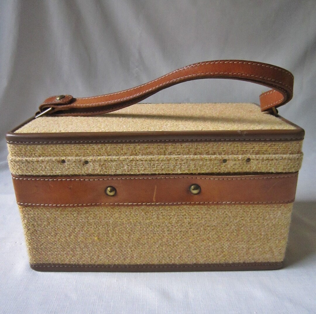 Vintage Tweed Hartman Luggage Train Case - Etsy