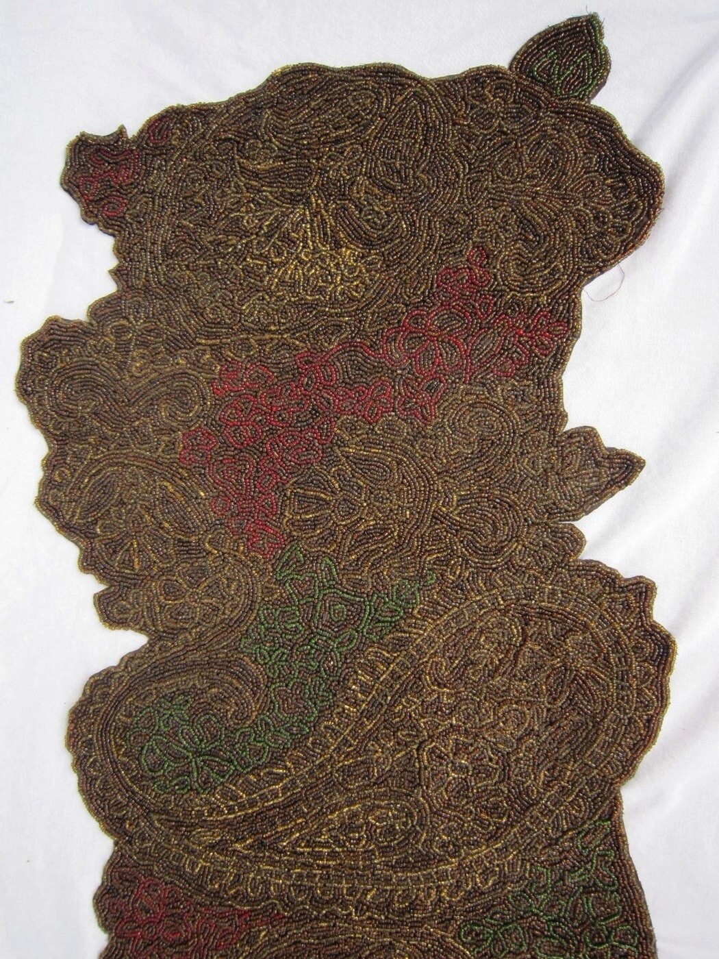 Victorian Beadwork Textile, Beadwork on Felt - Etsy